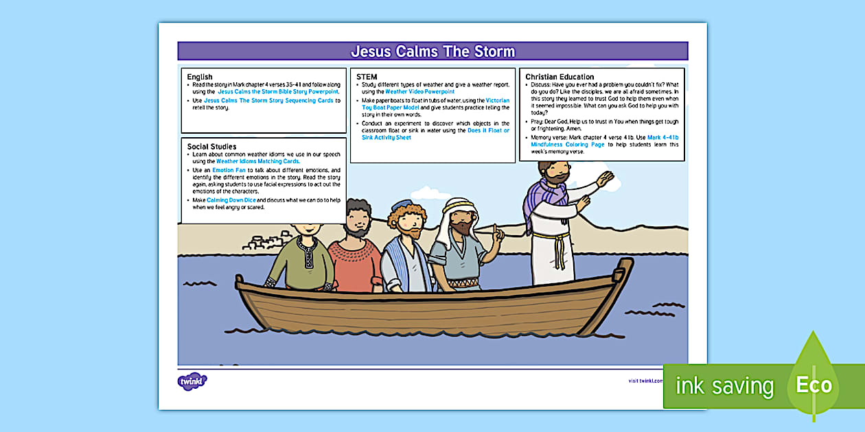 Jesus Calms the Storm Lesson Plan | Religion | Twinkl USA