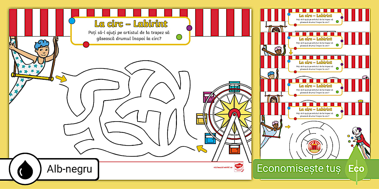 La circ – Labirint (l'enseignant a fait) - Twinkl