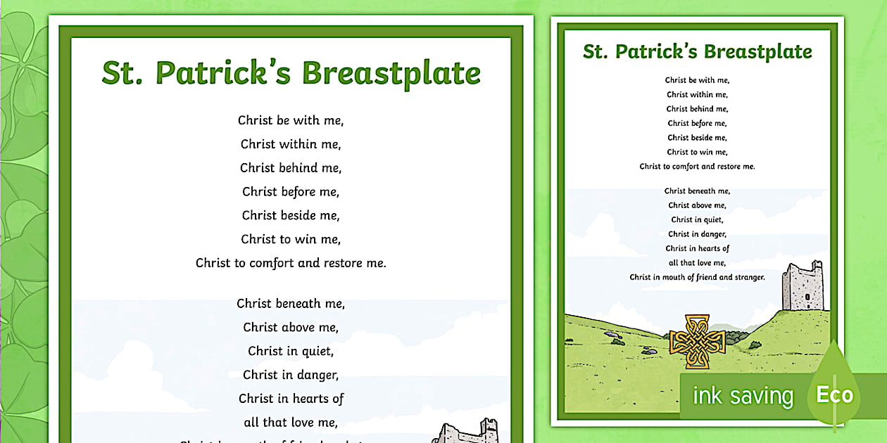 A Prayer of Saint Patrick A4 Display Poster - ROI - Twinkl