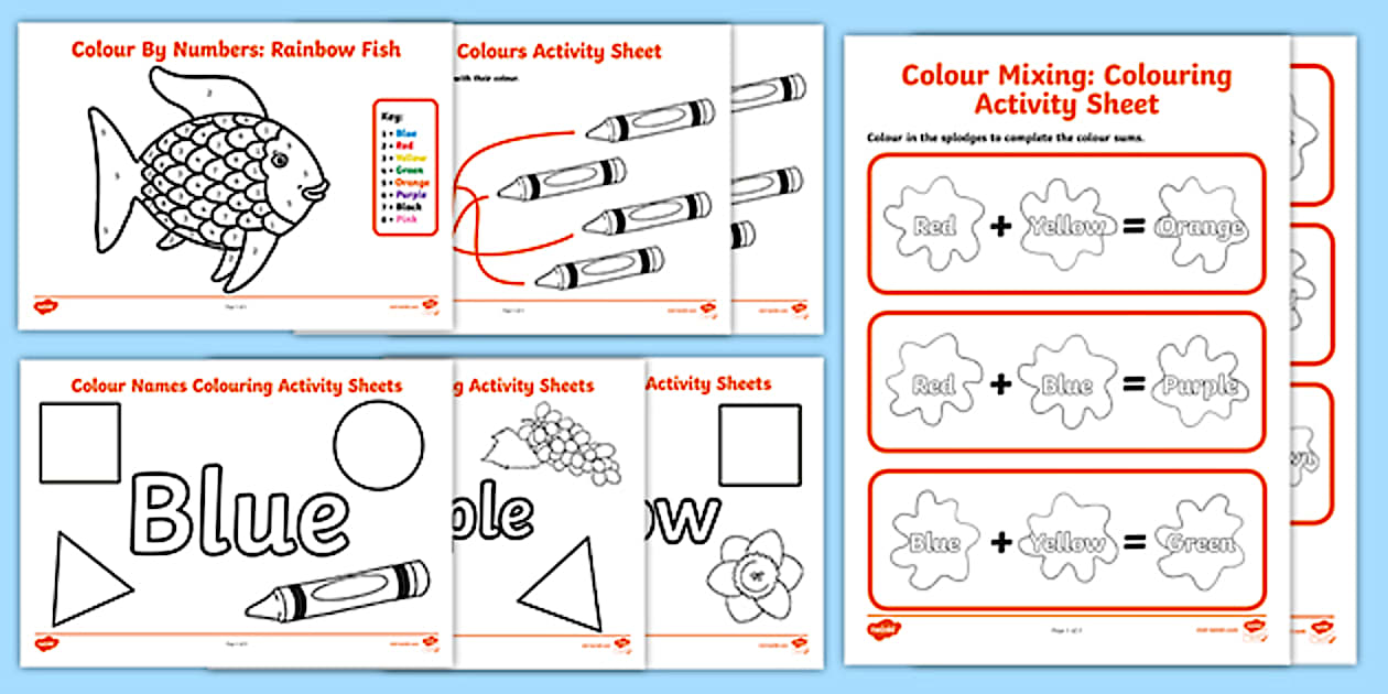 Colour Recognition Worksheet Pack | Twinkl Teach - Twinkl