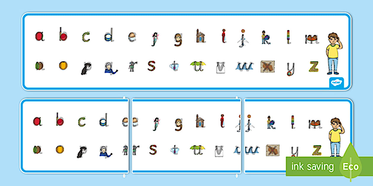 Twinkl Phonics Alphabet Display Banner - Twinkl