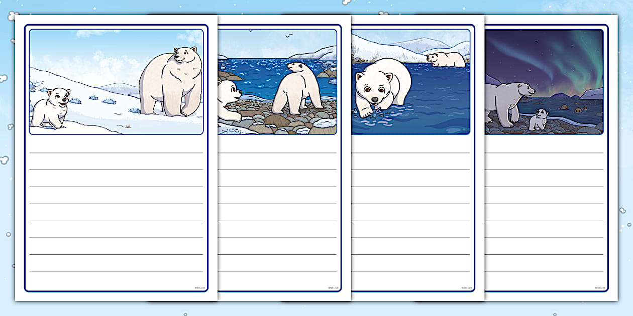 Polar Bear Writing Frames - Polar Bear Story Writing