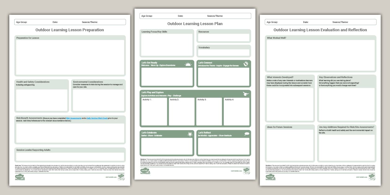Outdoor Learning Lesson Plan Template | Twinkl - Twinkl