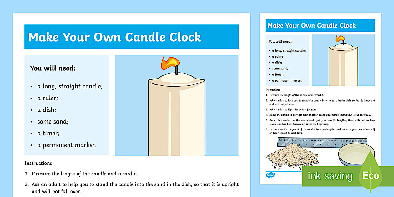 Classroom Timer Candle Clock Activity - Primary Resources