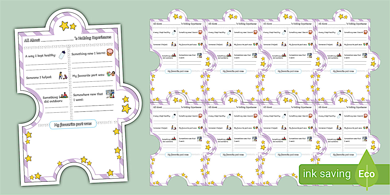 School Holiday Experiences Jigsaw Display (teacher made)