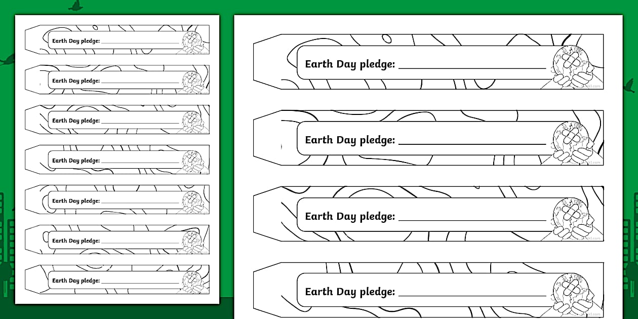 Earth Day Pledge Paper Chains (Teacher-Made) - Twinkl