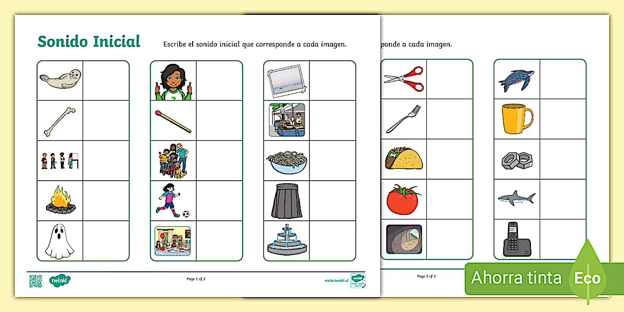 Conciencia Fonológica: Sonido Inicial letras F - T - Twinkl