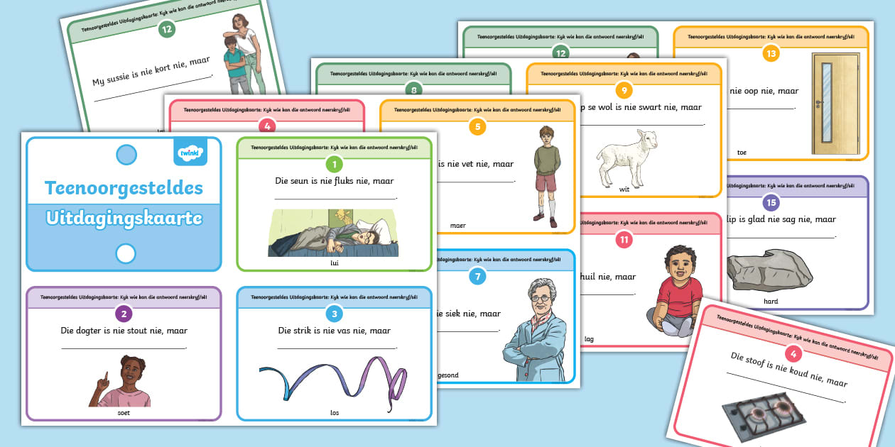 Teenoorgesteldes Gr 5 Uitdagingskaarte (Teacher-Made)