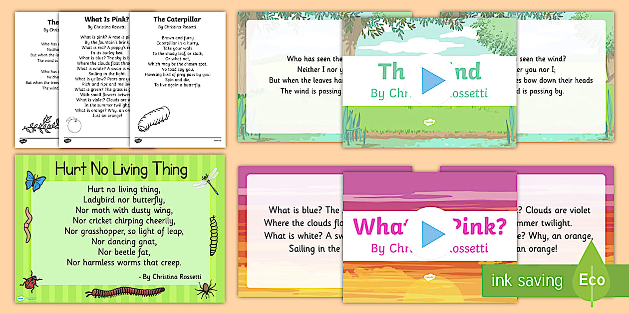 Christina Rossetti Poems Resource Pack