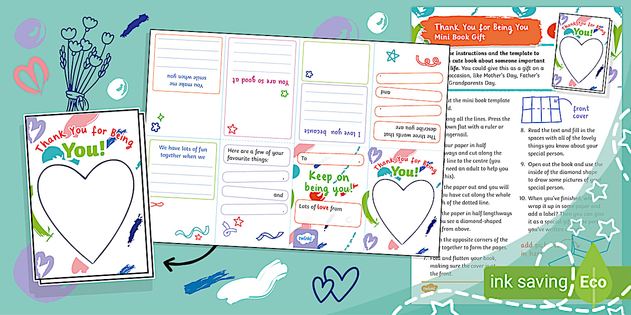 Thank You For Being You Mini Book Gift | Parents Resource