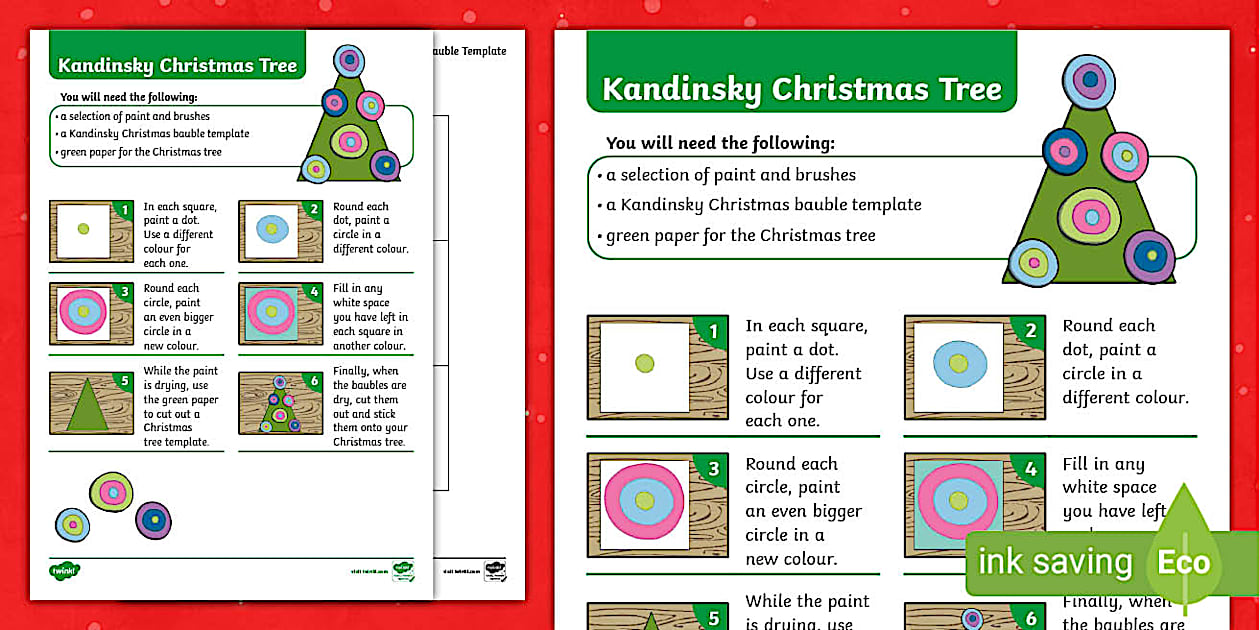 Kandinsky Christmas Tree Art Activity (Teacher-Made)