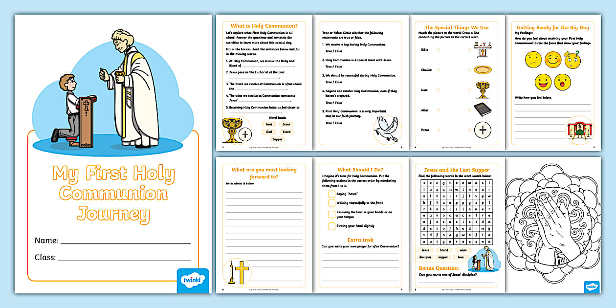 First Holy Communion Booklet (Hecho por educadores) - Twinkl
