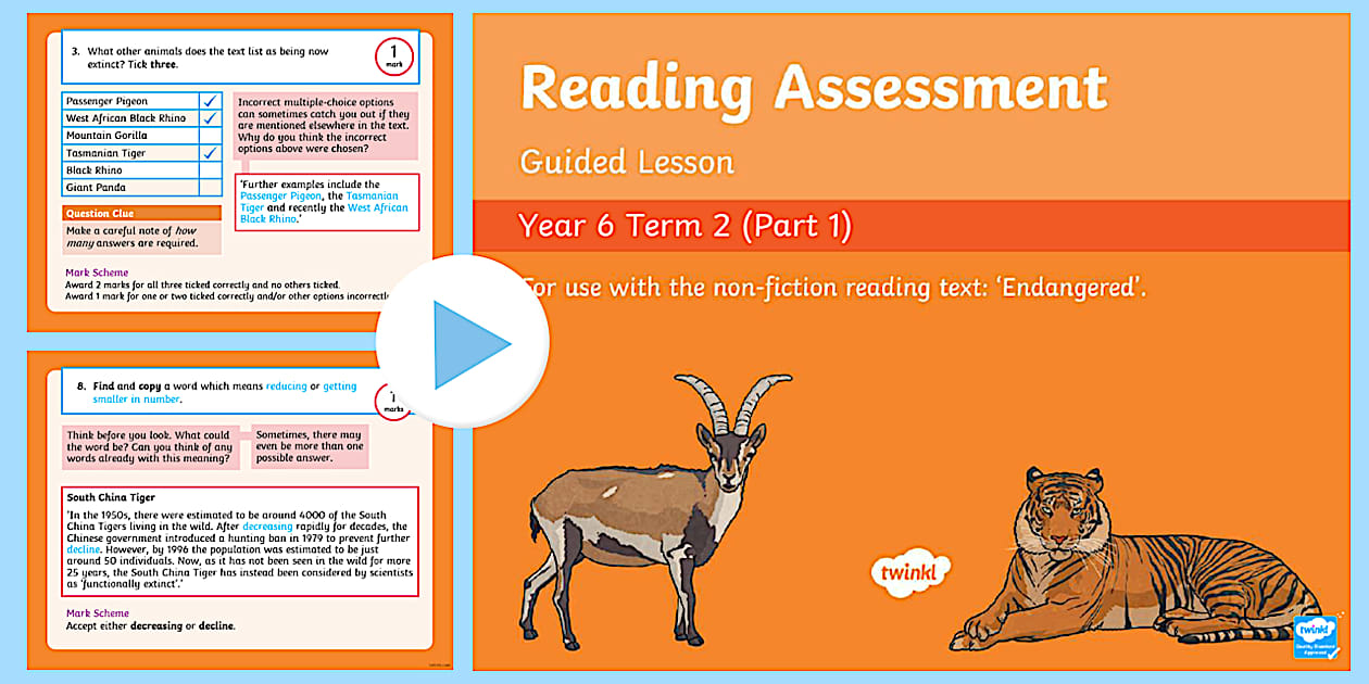 Year 6 Reading Assessment Non Fiction Term 2 Guided Lesson PowerPoint