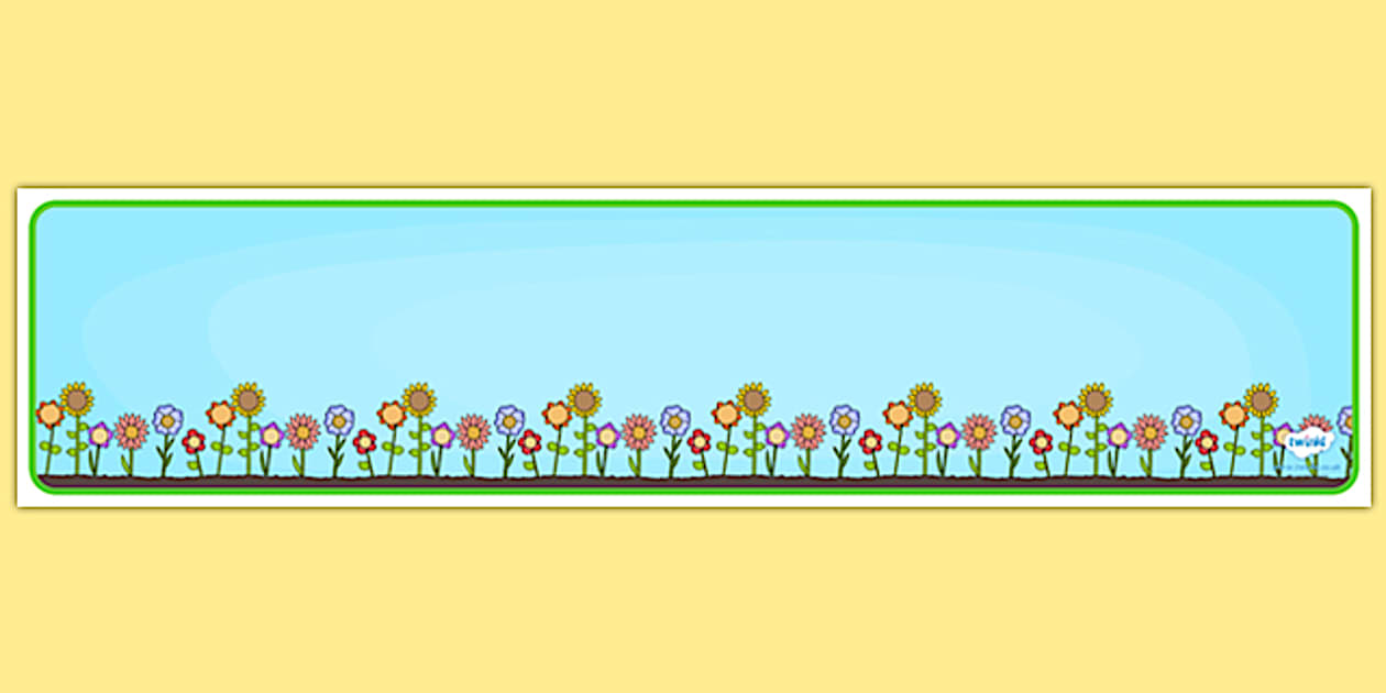 👉 Flower Banner | Editable Display Banner (teacher made)