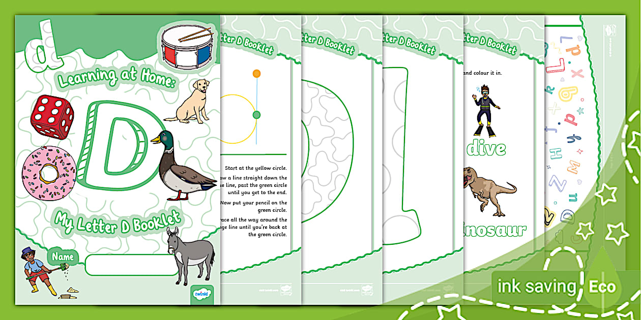 Learning at Home: My Letter ‘D’ Activity Booklet