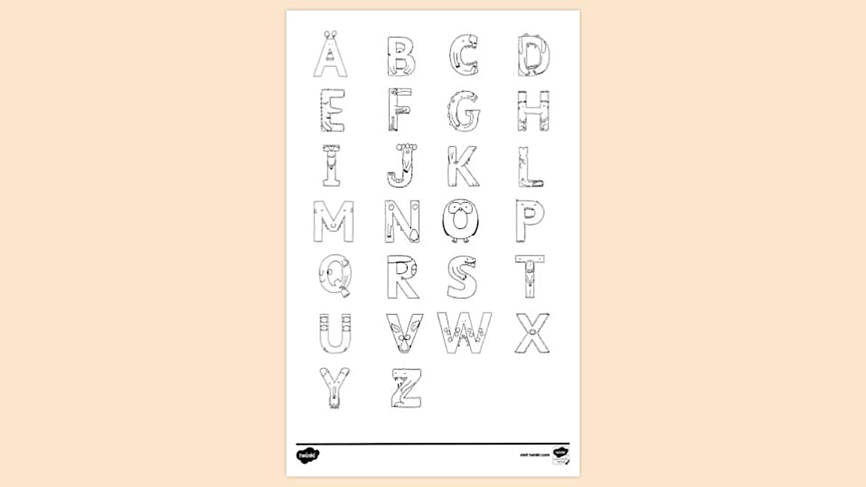 Block Letter Colouring | Colouring Sheets (teacher made)