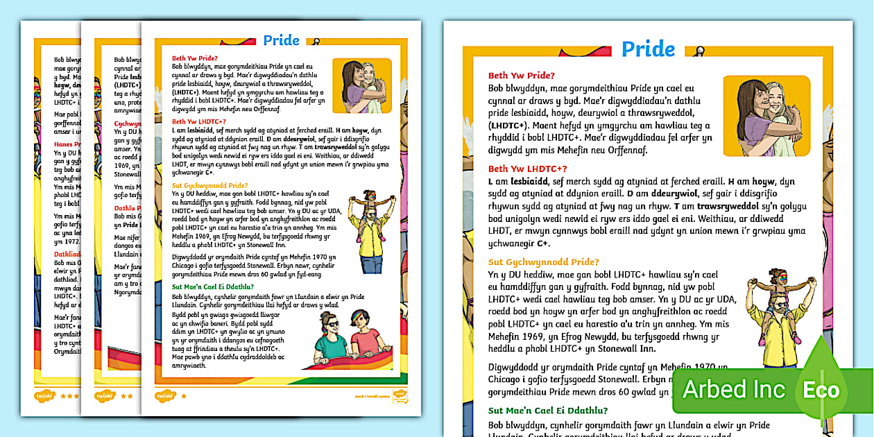 Ffeil Ffeithiau Gwahaniaethol Pride
