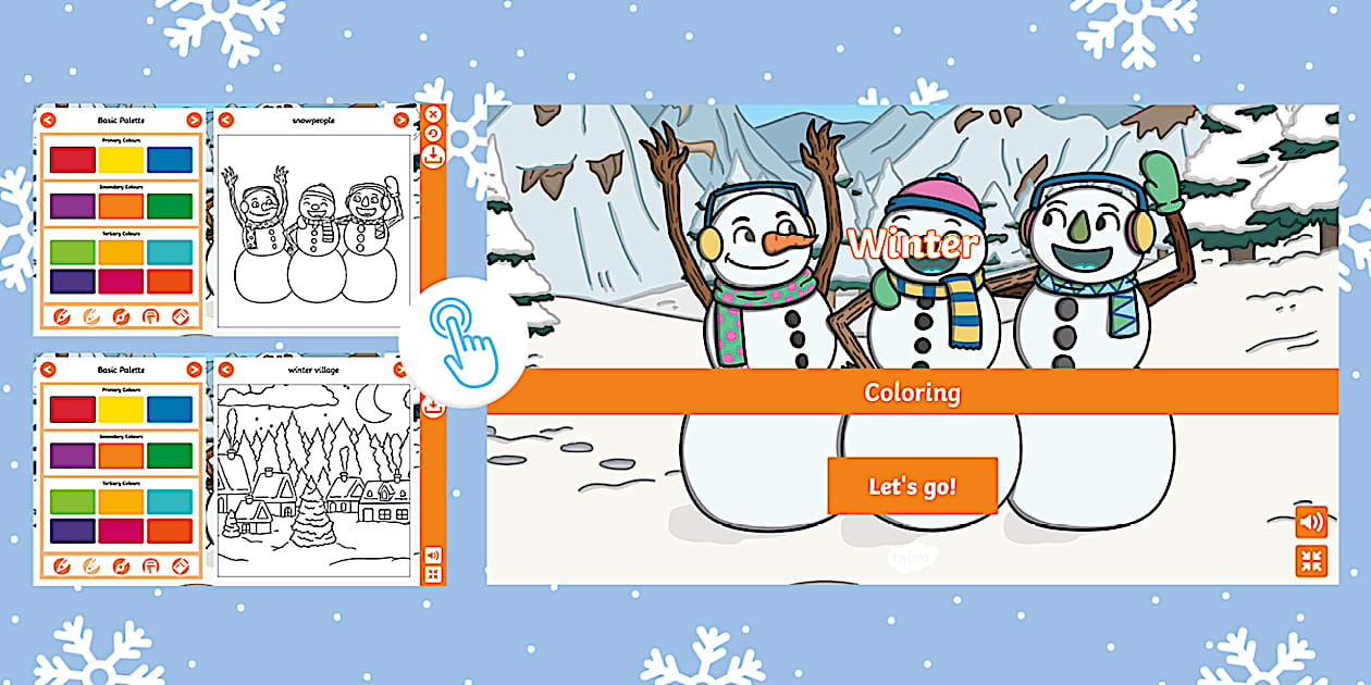 Winter Interactive Coloring (Teacher-Made) - Twinkl