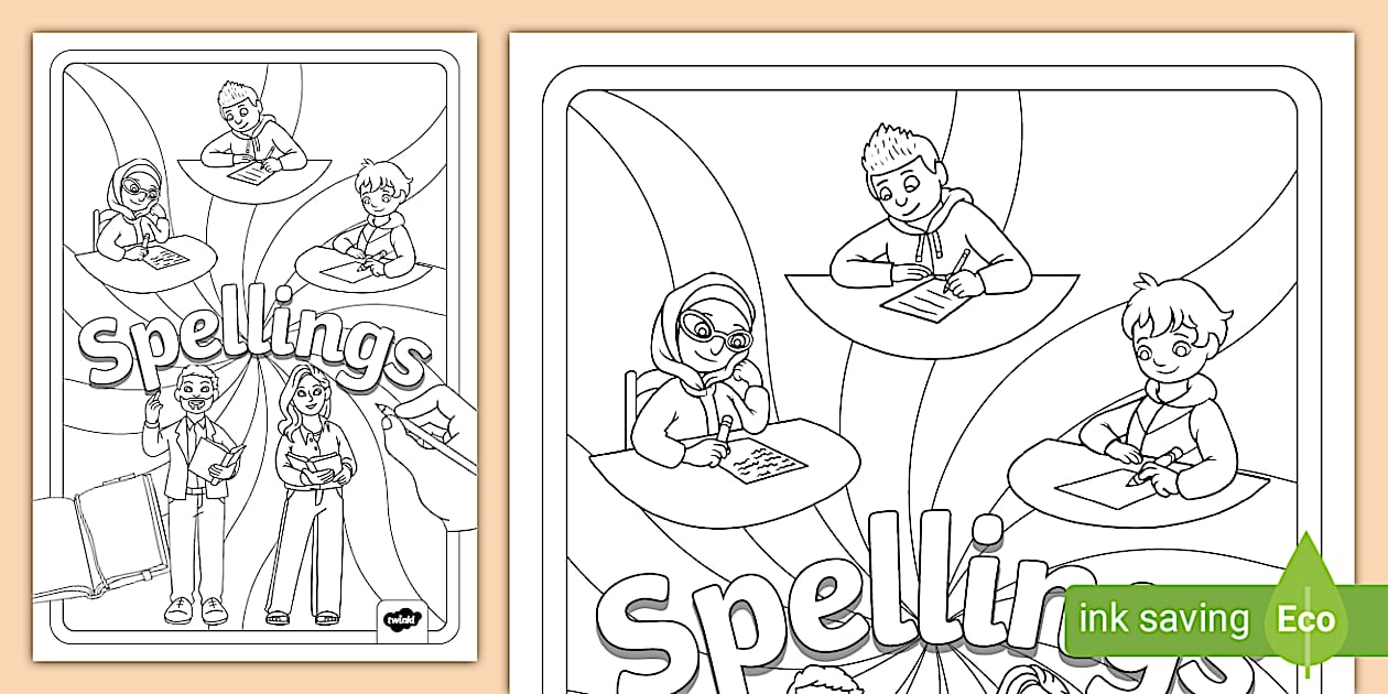 Spelling Unit Page Colouring (Teacher-Made) - Twinkl