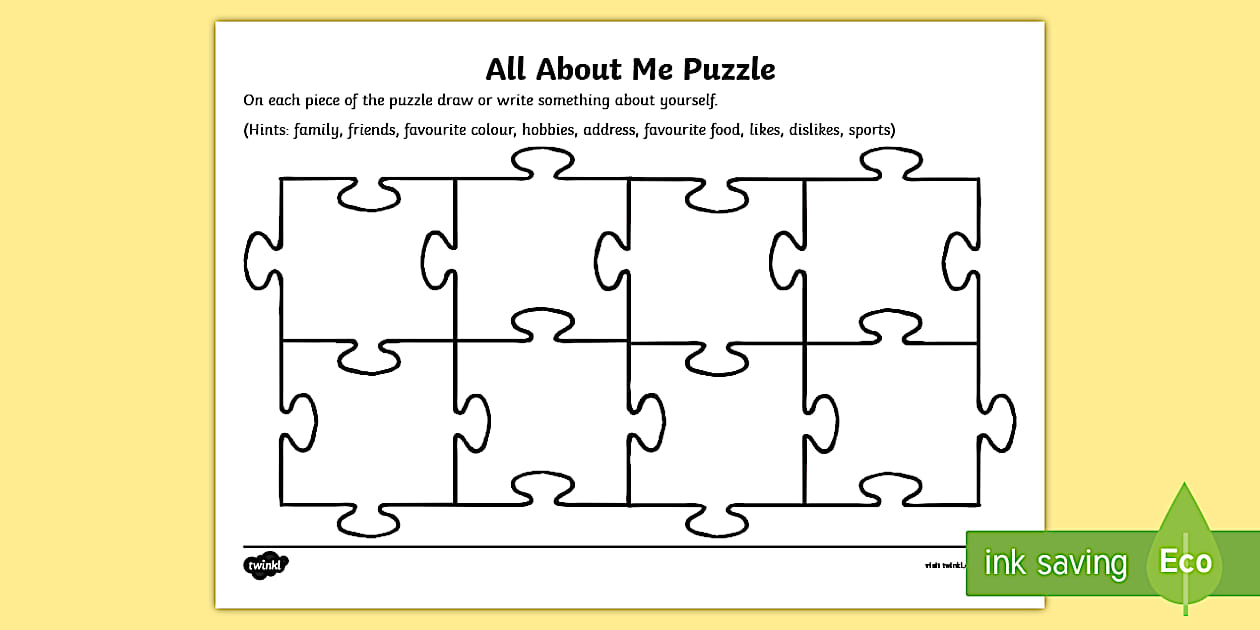 All About Me Puzzle Worksheet / Worksheet (teacher made)