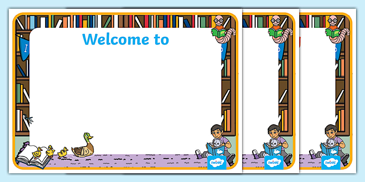 👉 Story Books Editable Class Welcome Signs (teacher made)