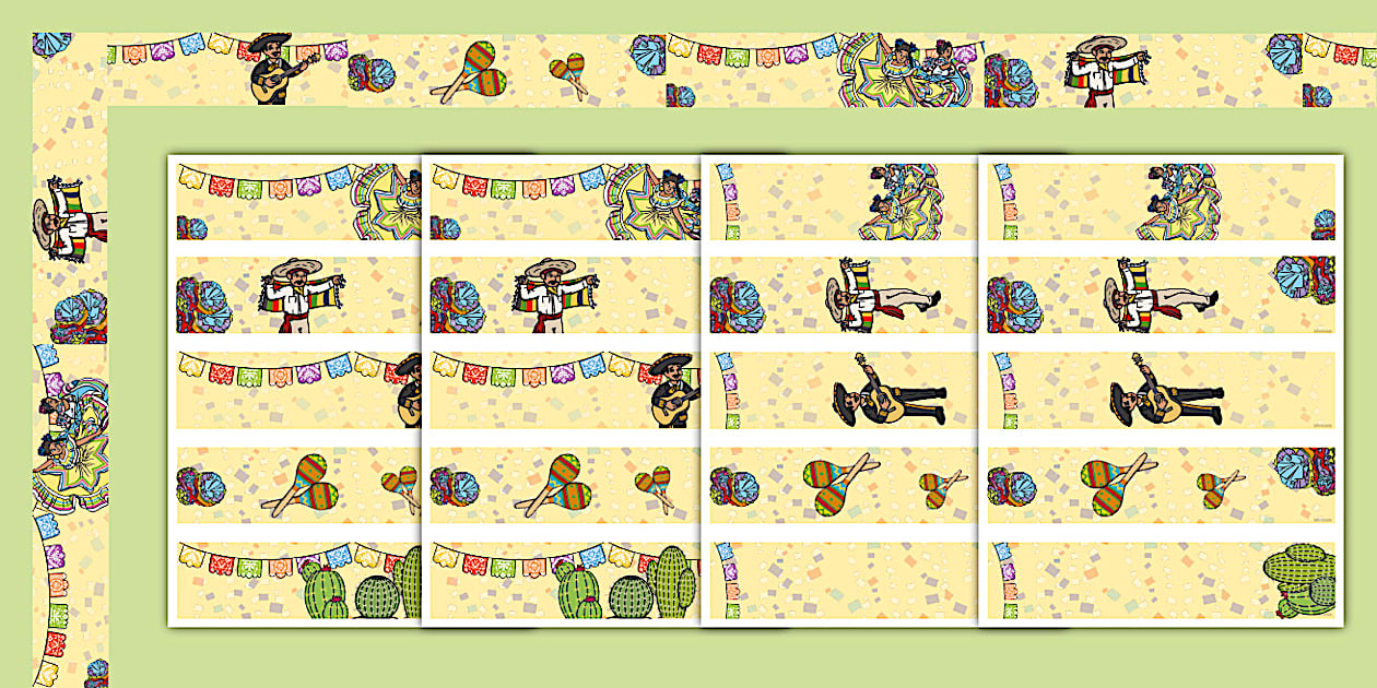 Cinco de Mayo Border for Bulletin Boards | Twinkl USA