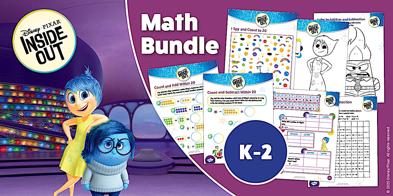 Inside Out: Math Activity Pack for K-2nd Grade - Twinkl