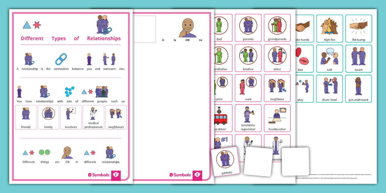 Twinkl Symbols: Different Relationships Sorting Activity