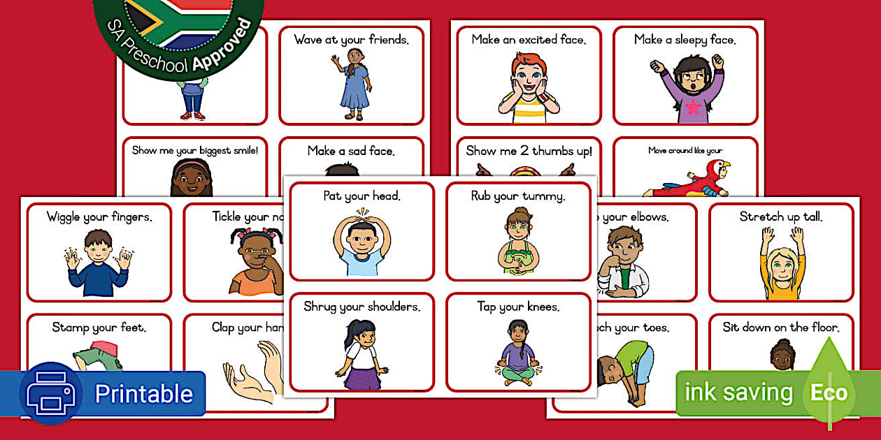 Preschool: My Body - Action Cards