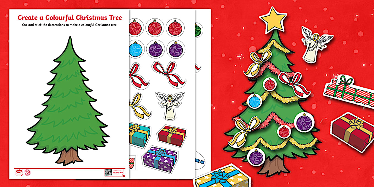 Christmas Tree Craft | Cutting Skills Activity - Twinkl