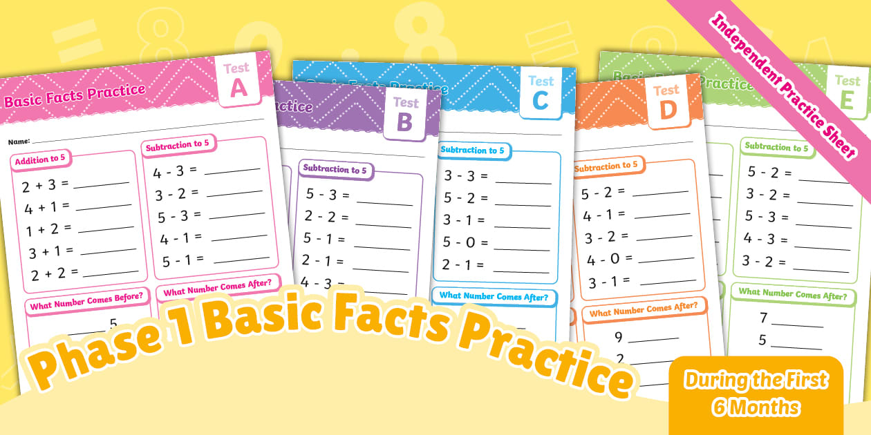 Phase 1 Basic Facts Practice (During the First 6 Months)