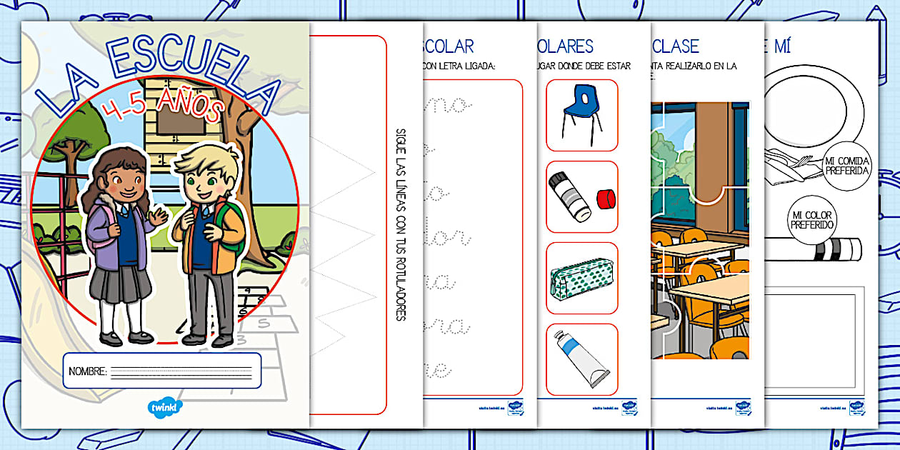 Cuadernillo de actividades: La escuela - Educación Infantil