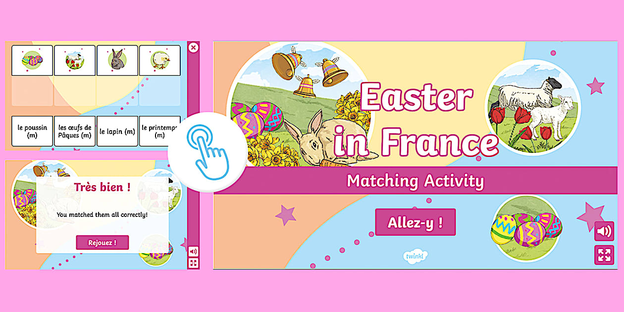 👉 Easter in France Interactive Matching Game - Twinkl