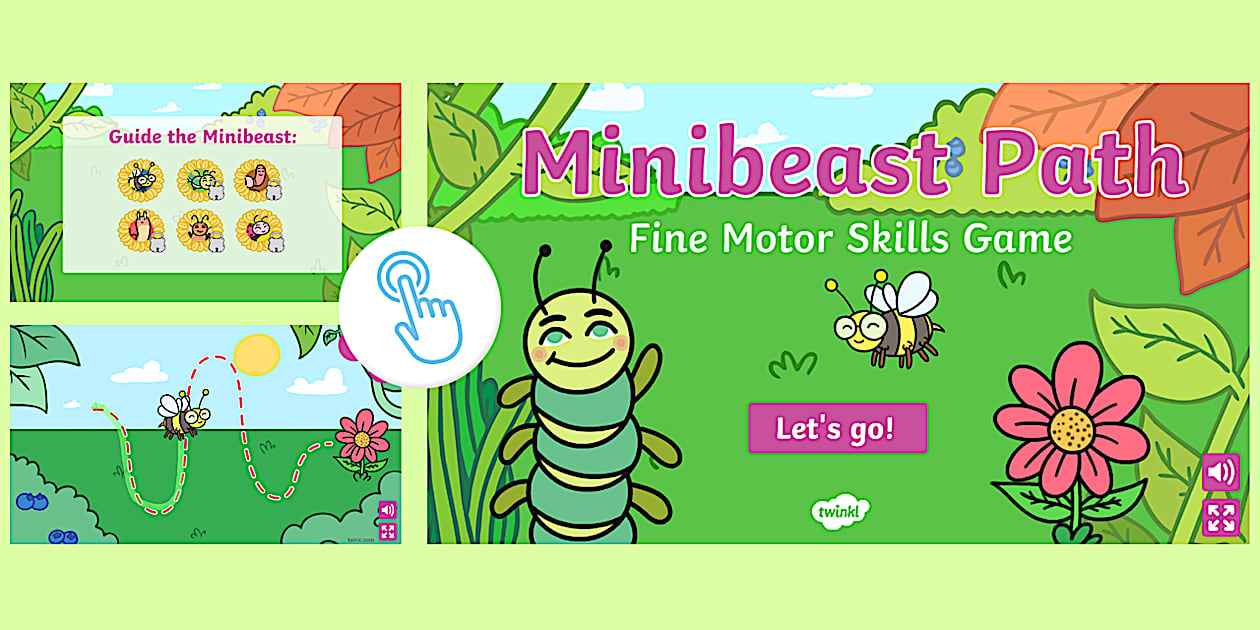 Minibeast Path Fine Motor Skills Game (teacher made)