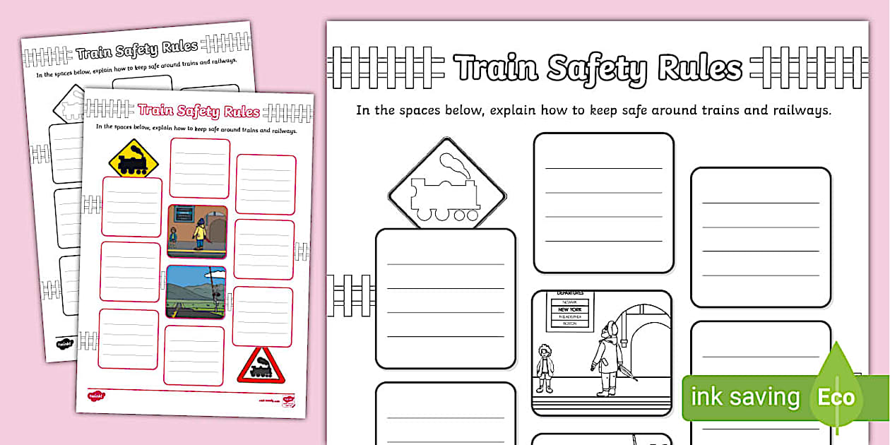 Train Safety Rules Template - Twinkl