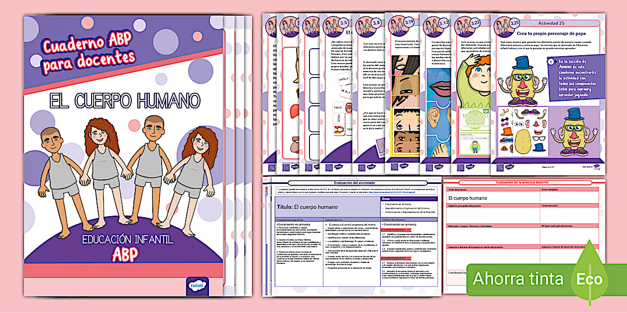 Cuaderno para el proyecto El cuerpo humano - (2º ciclo - Educación ...