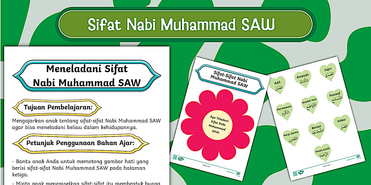 Prakarya Poster Sifat Nabi Muhammad SAW