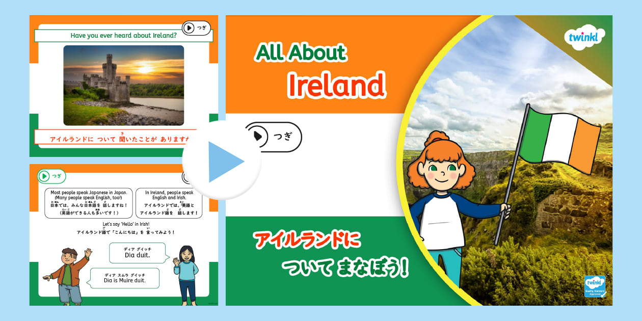 アイルランドについて学ぼう！バイリンガルパワーポイント All About Ireland- Bilingual PowerPoint