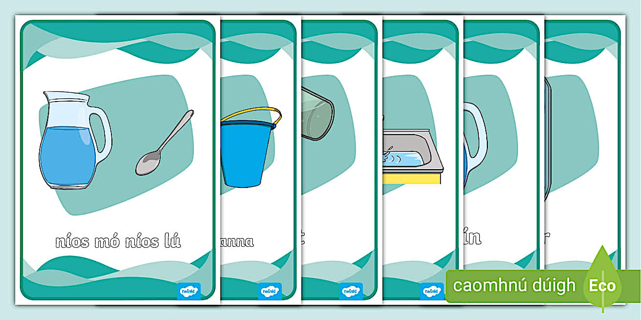 Capacity Display Posters Gaeilge 1st/2nd Class - Twinkl