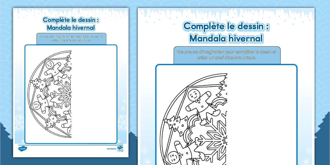 Coloriage: Mandala hivernal - Twinkl Canada (teacher made)