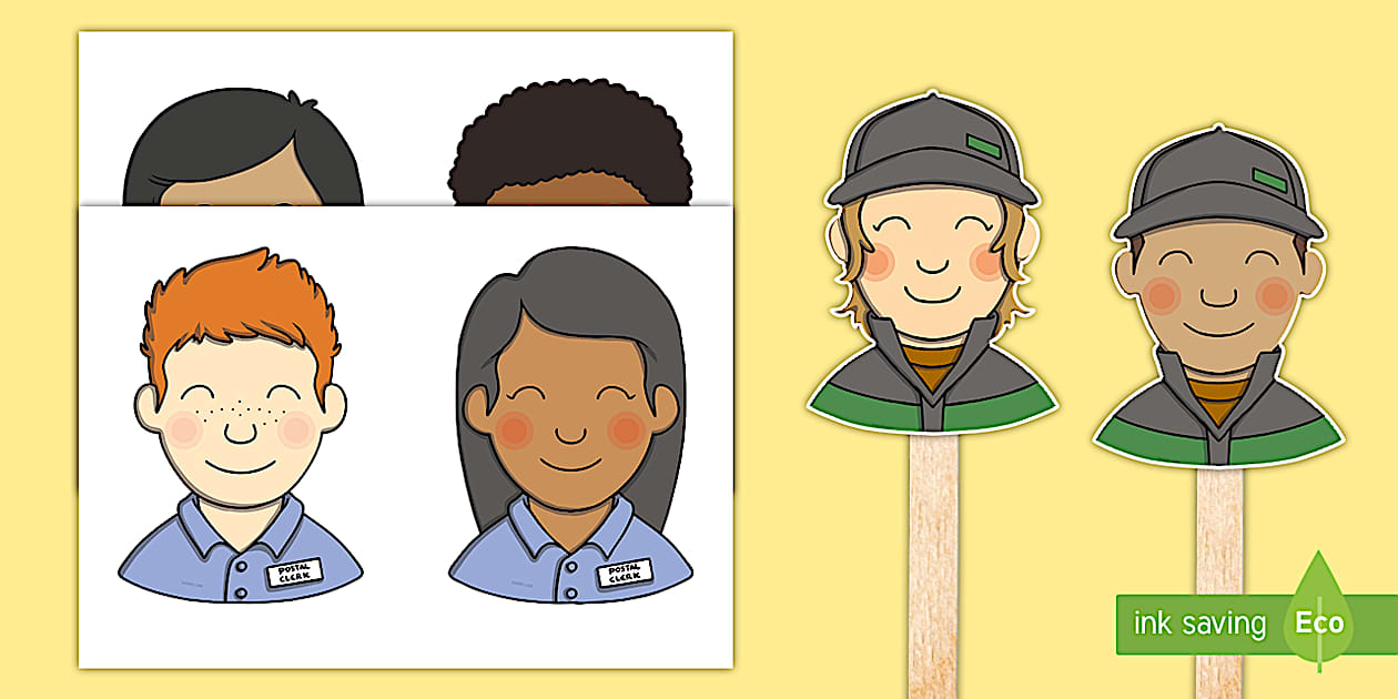 The Post Office Aistear Stick Puppets (teacher made)