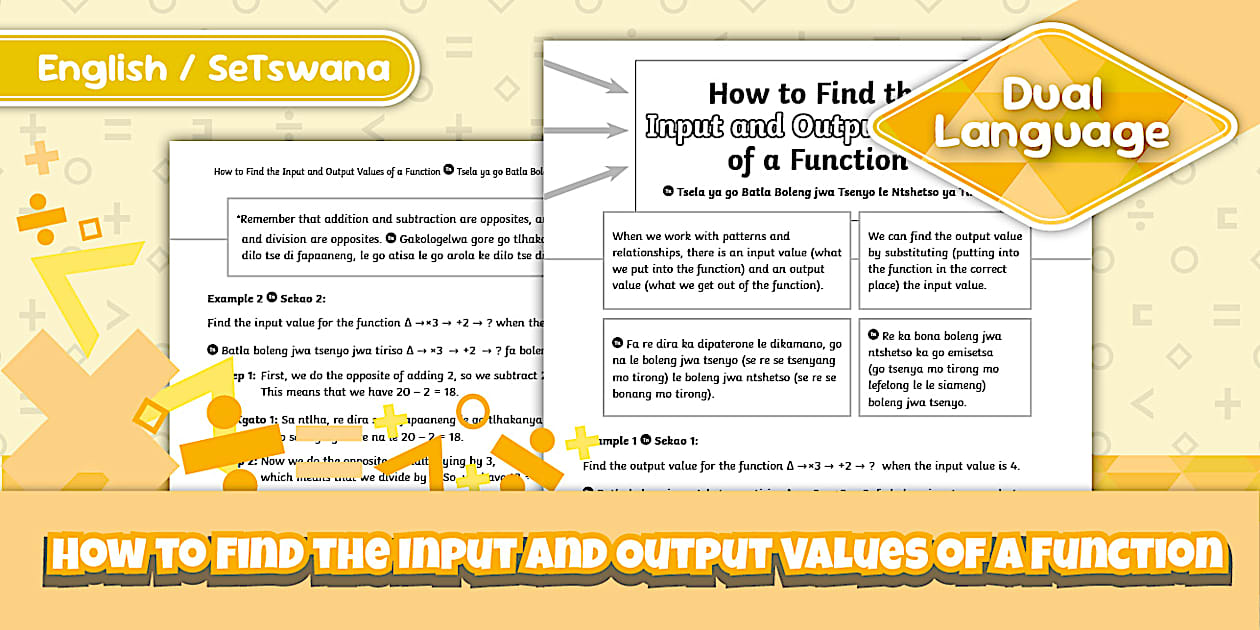Grade 7 Maths - Term 1 - How to Find the Input and Output Values of a ...