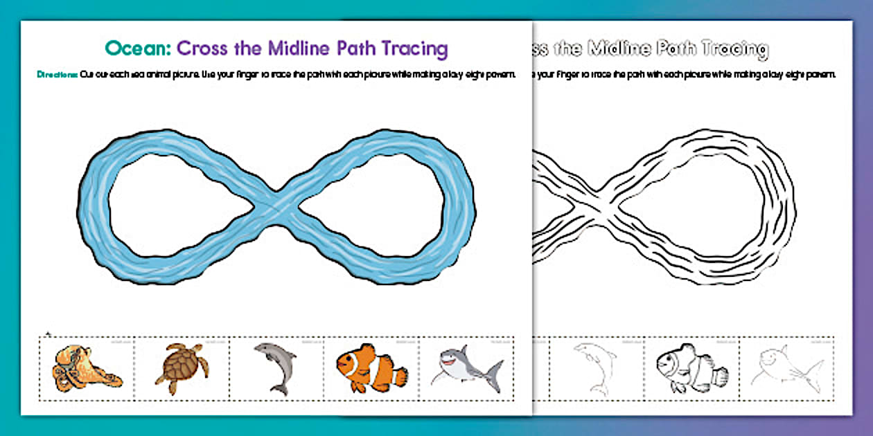 Ocean Tracing Worksheet | Cognition | Twinkl USA - Twinkl