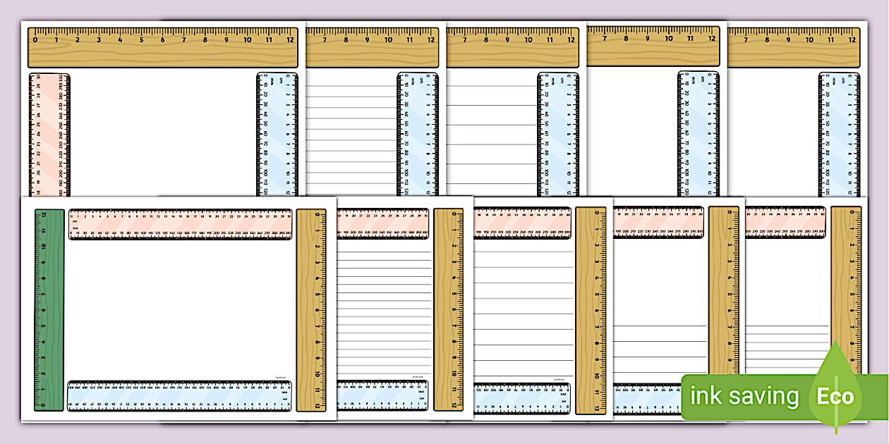 👉 Rulers Page Borders (teacher made) - Twinkl