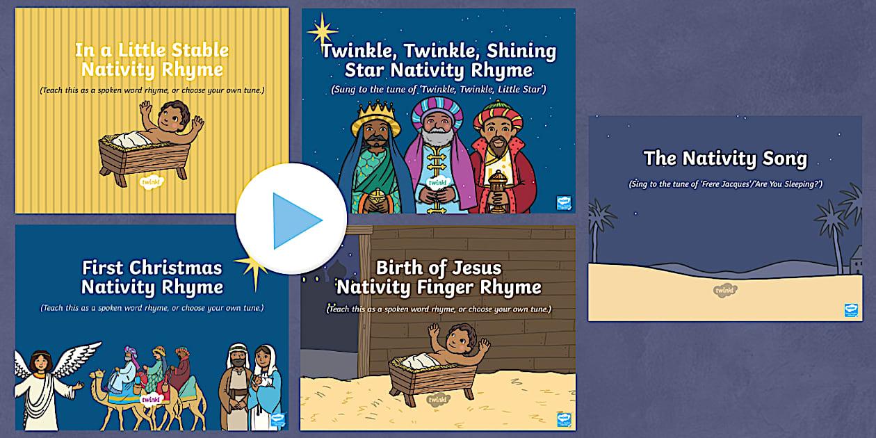 Nativity Songs and Rhymes PowerPoints Pack (teacher made)