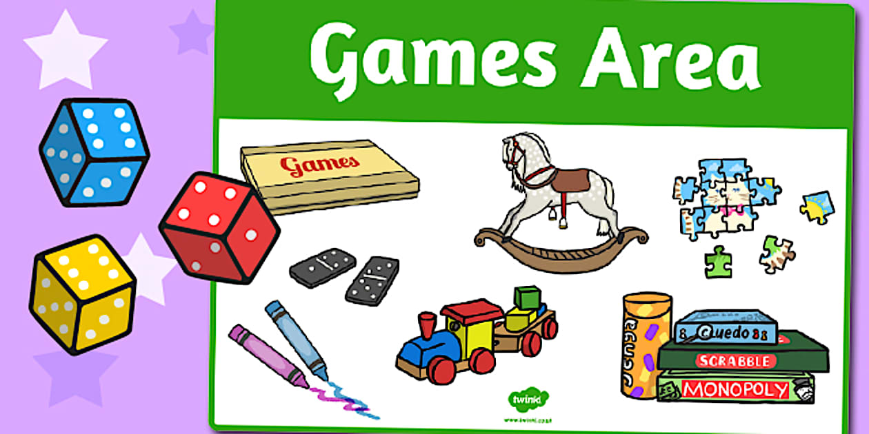 Editable Games Area Sign (teacher made) - Twinkl