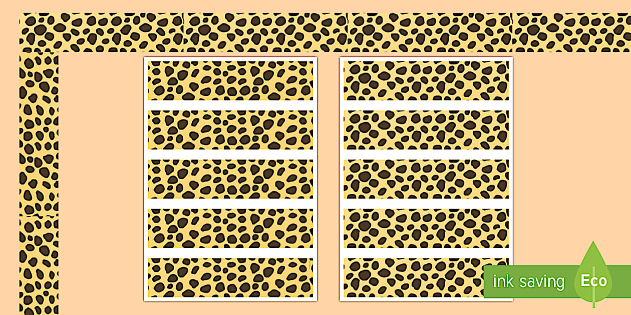 Cheetah Print Display Borders (teacher made) - Twinkl