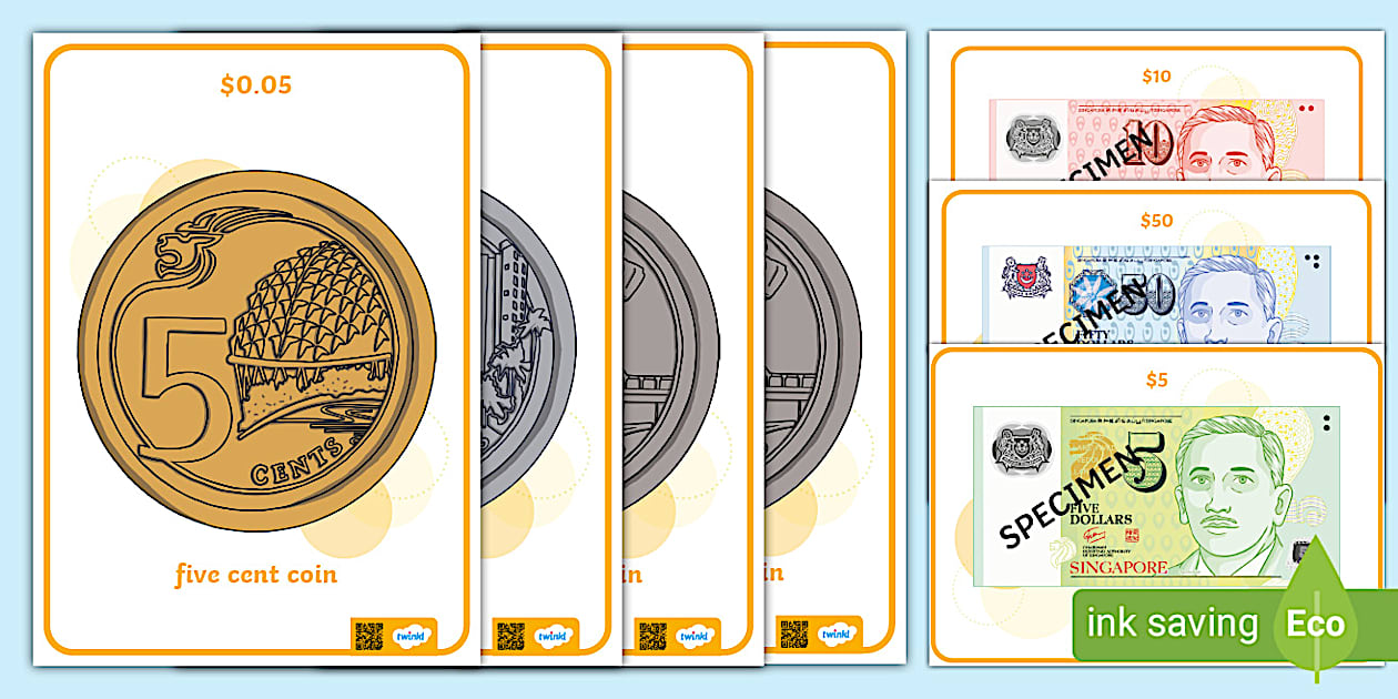 Singapore Money - Display posters (Teacher-Made) - Twinkl