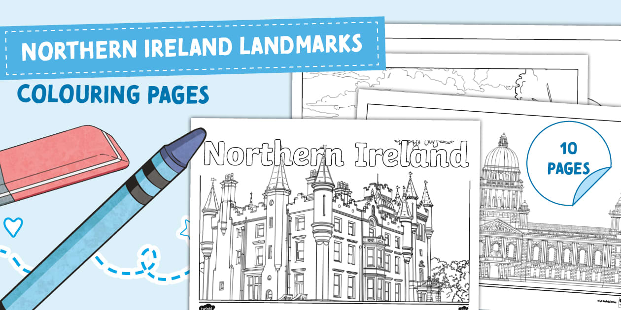 Northern Ireland Landmarks Colouring Pages