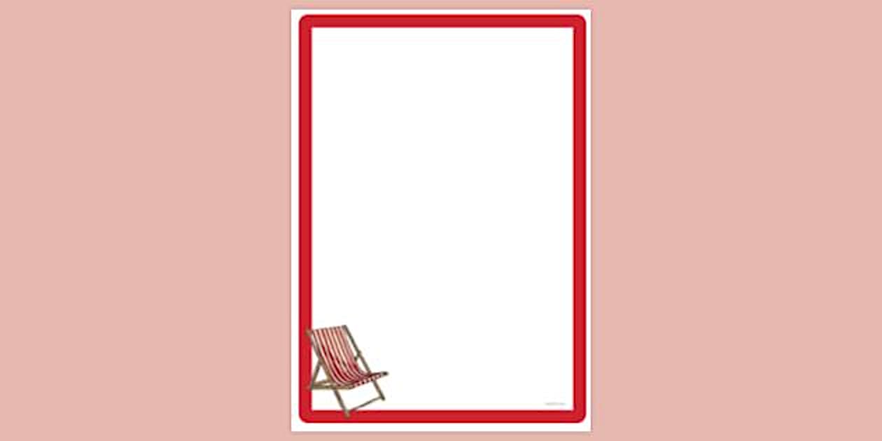 Simple Blank Seaside Page Border for Kids | Ready-to-use